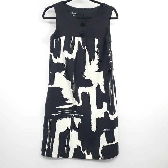 AB Studio | Dresses | Ab Studio Sleeveless Shift Dress 2 Paint ...